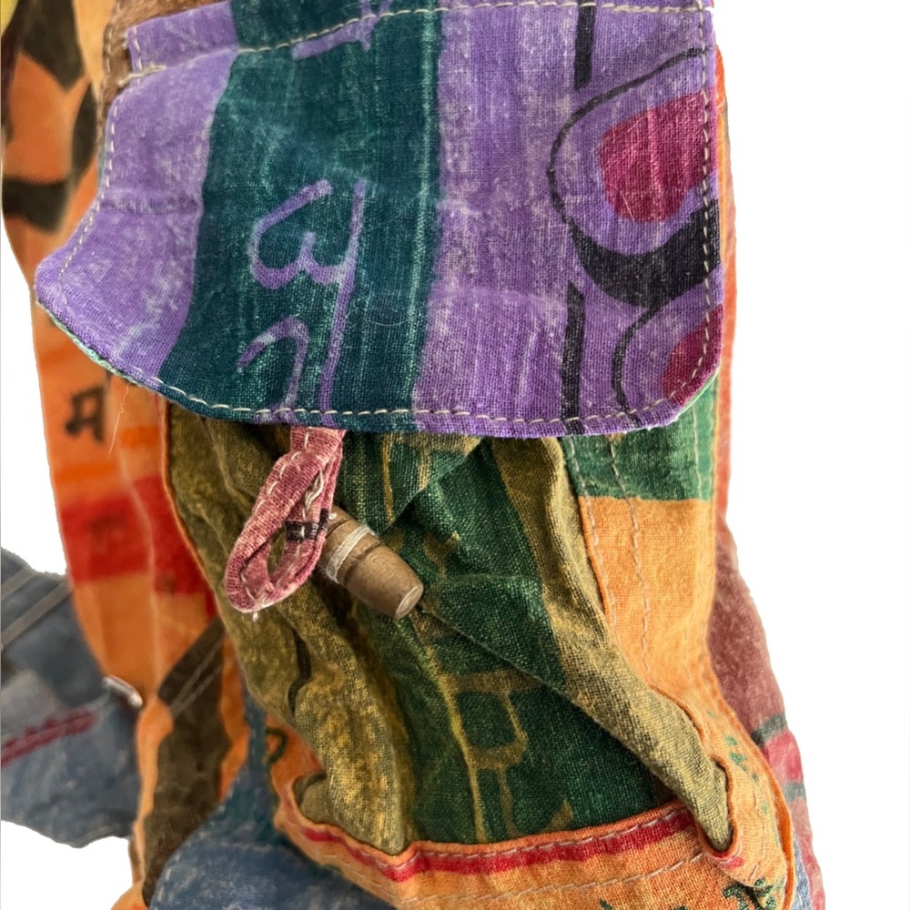 Kpc Rice Bag Backpack Made In Nepal Drawstring Closure - Gem